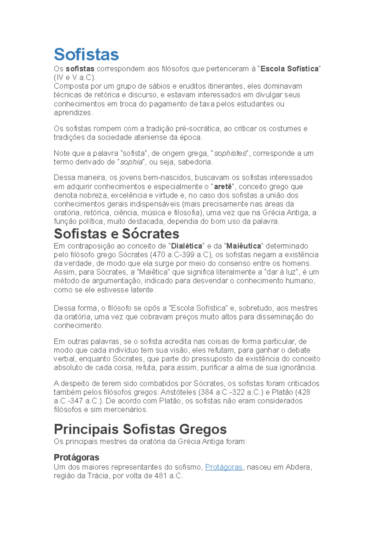 Sofistas: A Influência dos Filósofos da Escola Sofística na Grécia ...