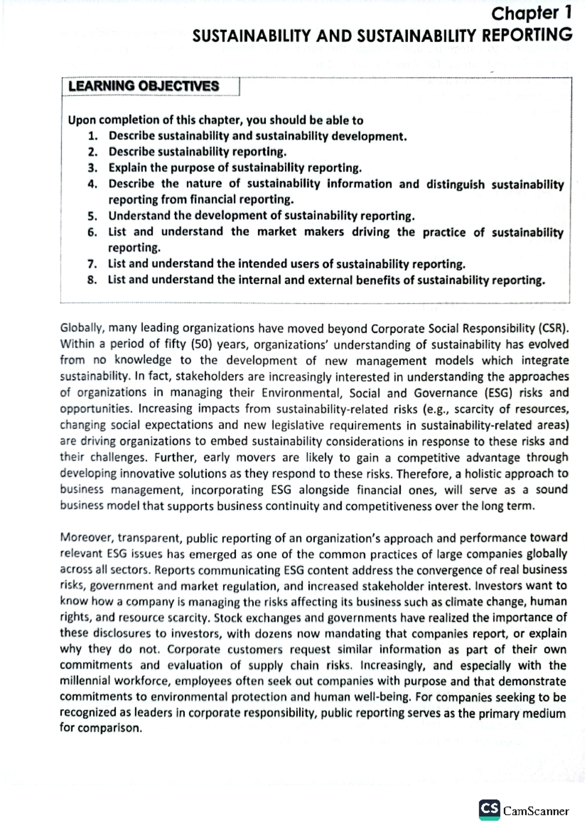 SSA Chapter 1 Overview and Key Concepts Summary - Studocu