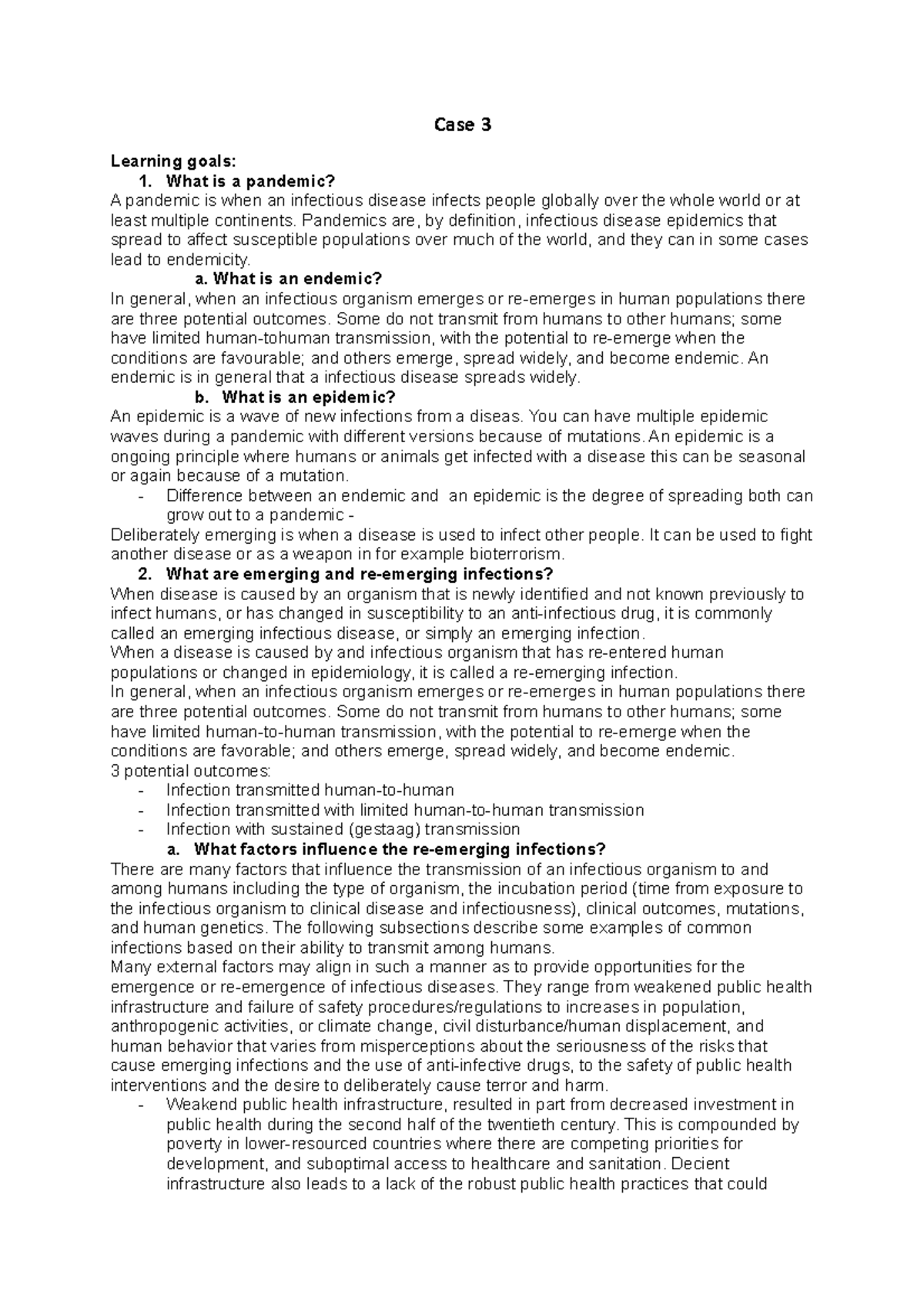 Case Study 3: Understanding Pandemics, Epidemics, and Endemics in ...
