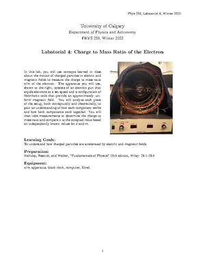 PHYS 124 L1 Graphing Manual - Chapter 8 Lab 1: Graphing and Spreadsheets 8 Pre-Lab You will use ...