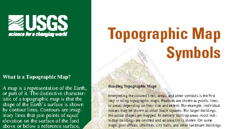 Topographic Map Symbols: Understanding Contours and Features - Studocu