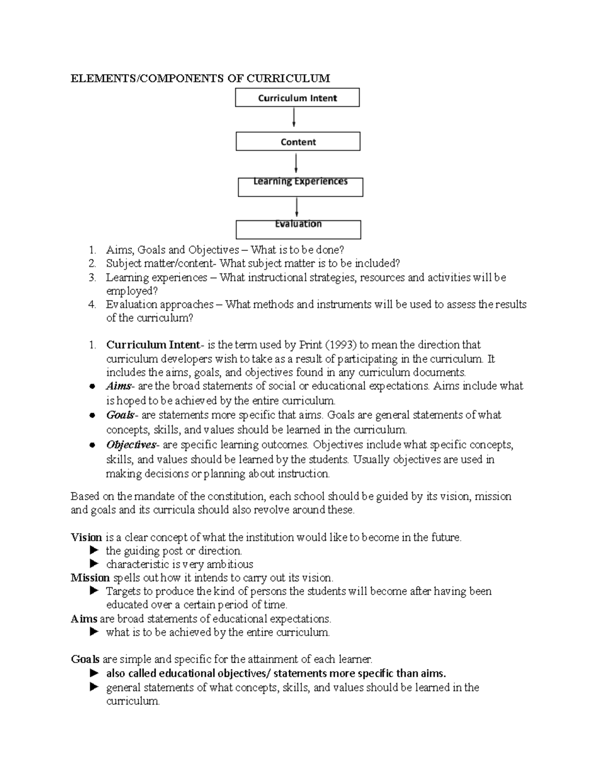 Chapter II - Elements of Curriculum in PROF ED 5 Assessment - Studocu