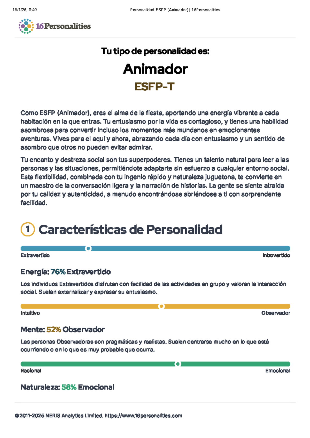 Personalidad ESFP (Animador) 16Personalities: Características y ...