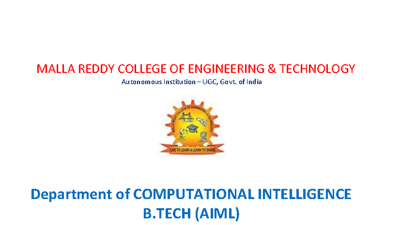 Compiler Design (R20A0512) Lecture Notes - B.Tech AIML 1st Sem - Studocu