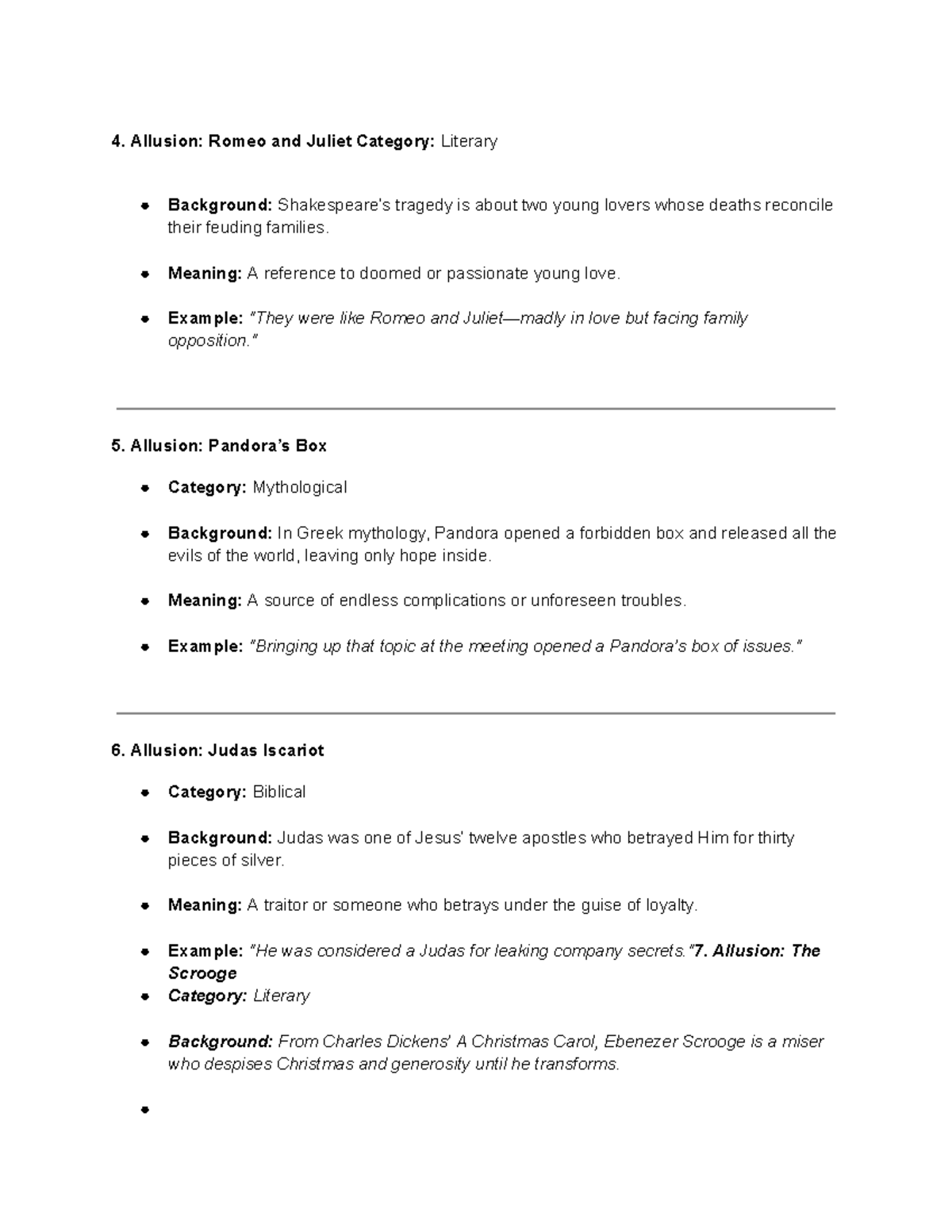 Differentiation of Allusions in Literature and Speech - Studocu