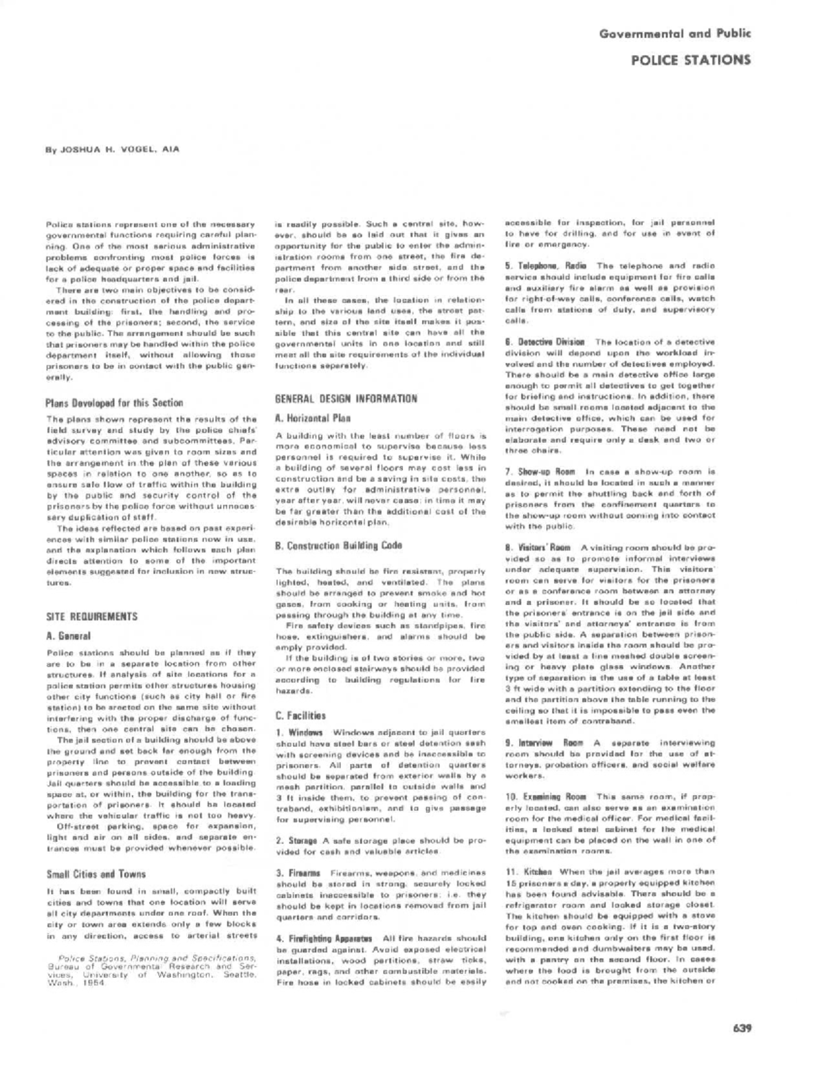 Governmental and Public Police Stations: Planning and Design Guidelines ...
