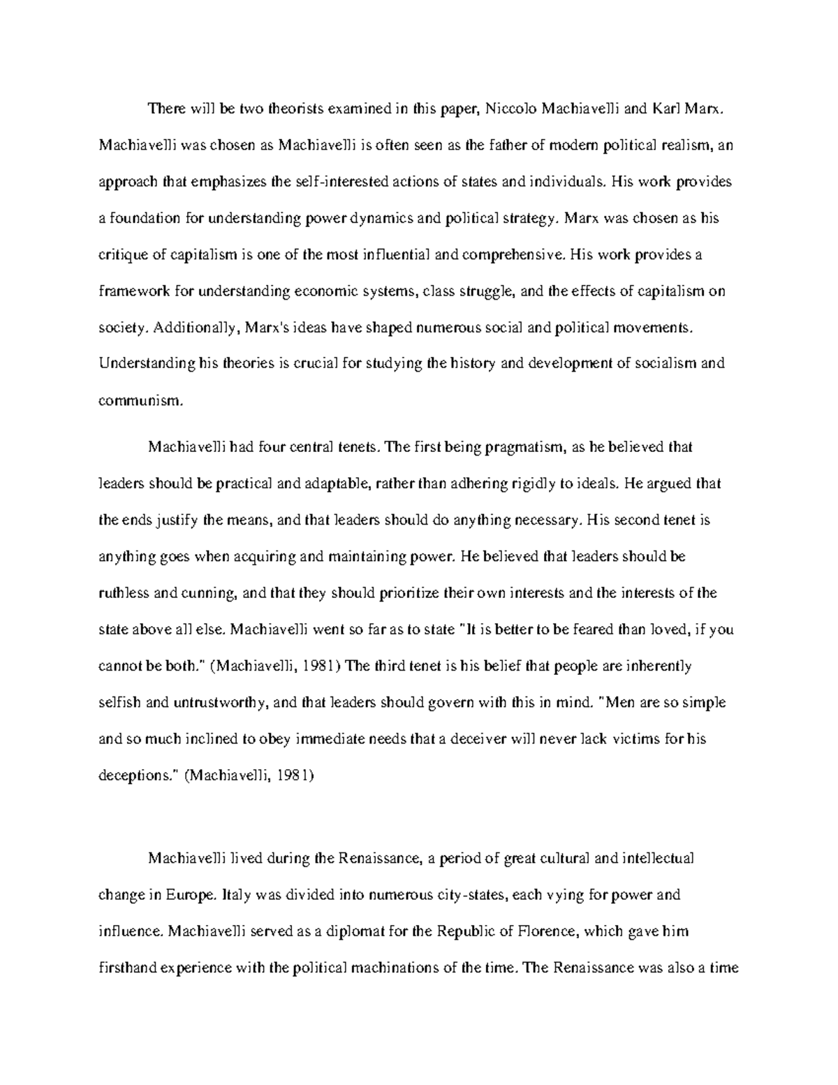 POL-313-14532-M01 milestone 1 - There will be two theorists examined in ...