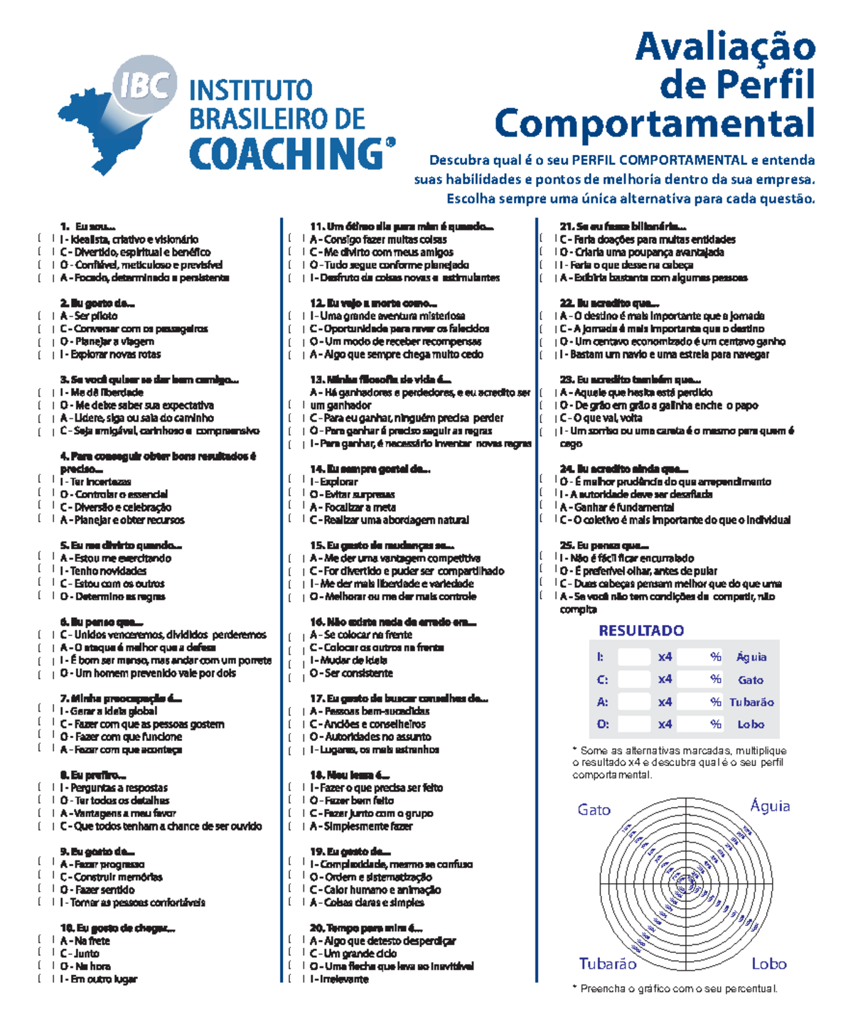 Avaliacao Perfil Comportamental IBC