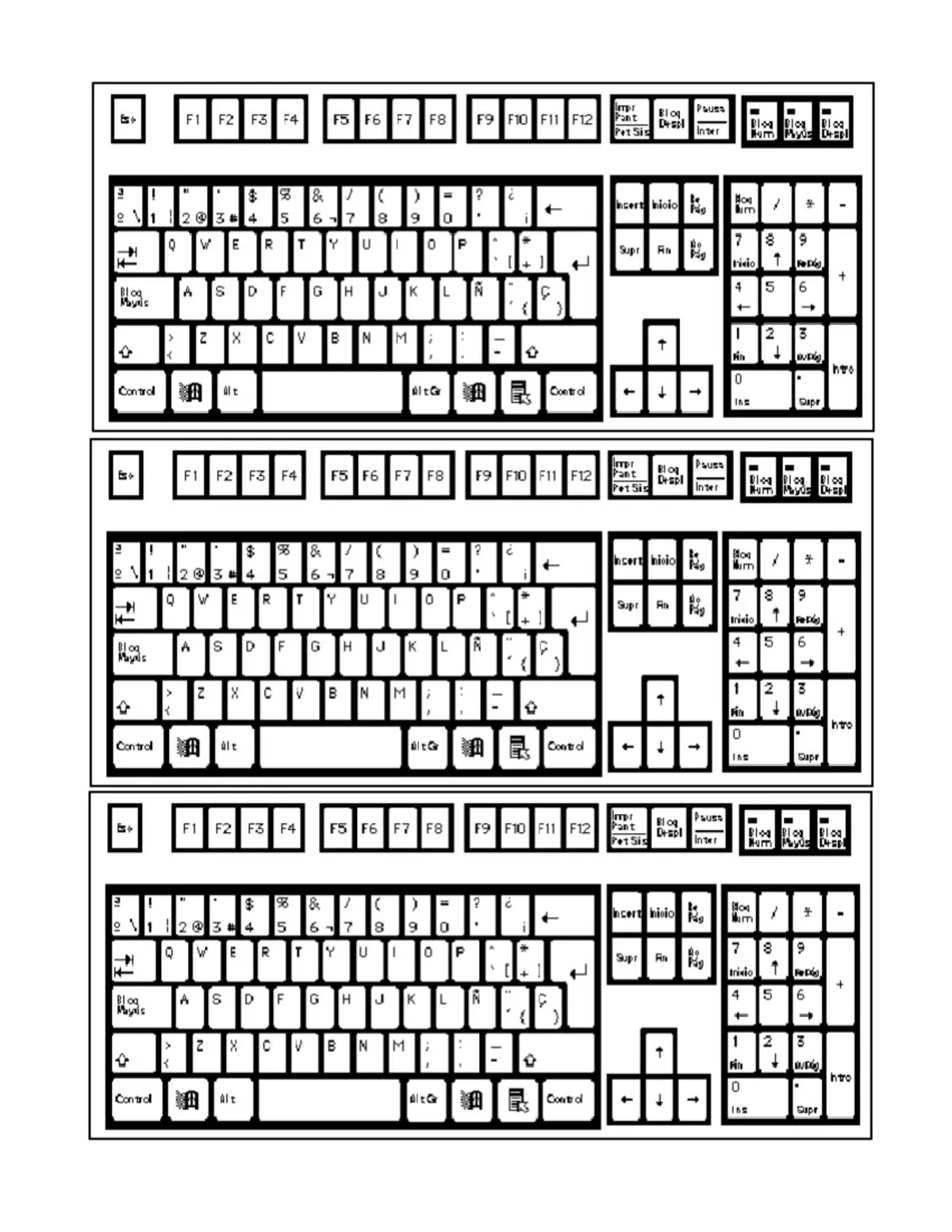 Tecladocolorea 070545 - Impr Blog Pausa Ex F1 F2 F3 F4 F5 F6 F7 F8 F9 ...