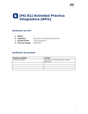 Formato TG-TI - sistema contable financiero 1 - [M1-E1] Actividad práctica integradora API - Studocu