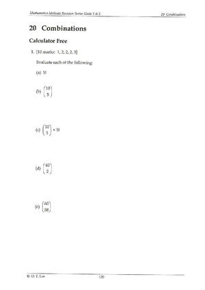 Chapter 10 worked solutions - Chapter 10 – Counting Methods Solutions ...