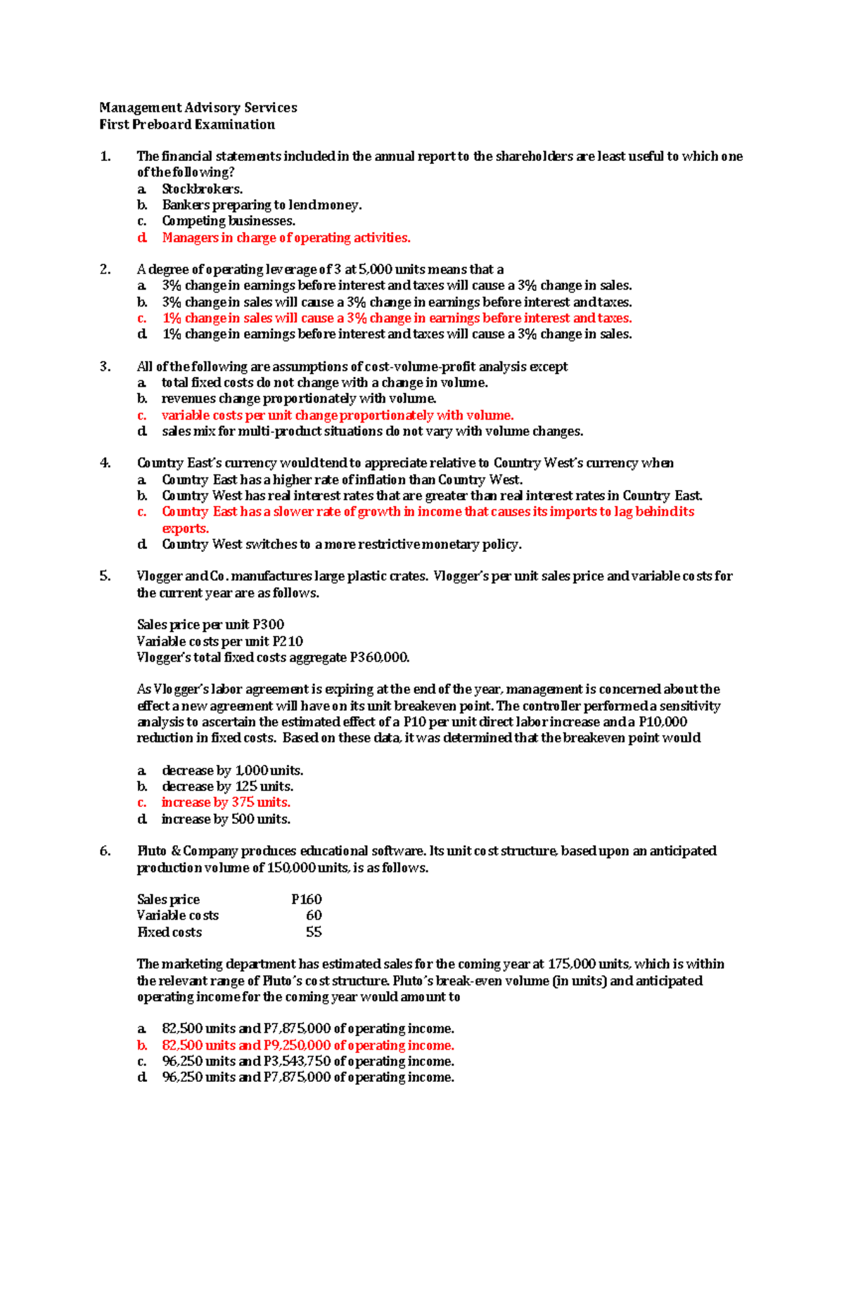 MAS May2021 1st Preboard with answer - Management Advisory Services ...