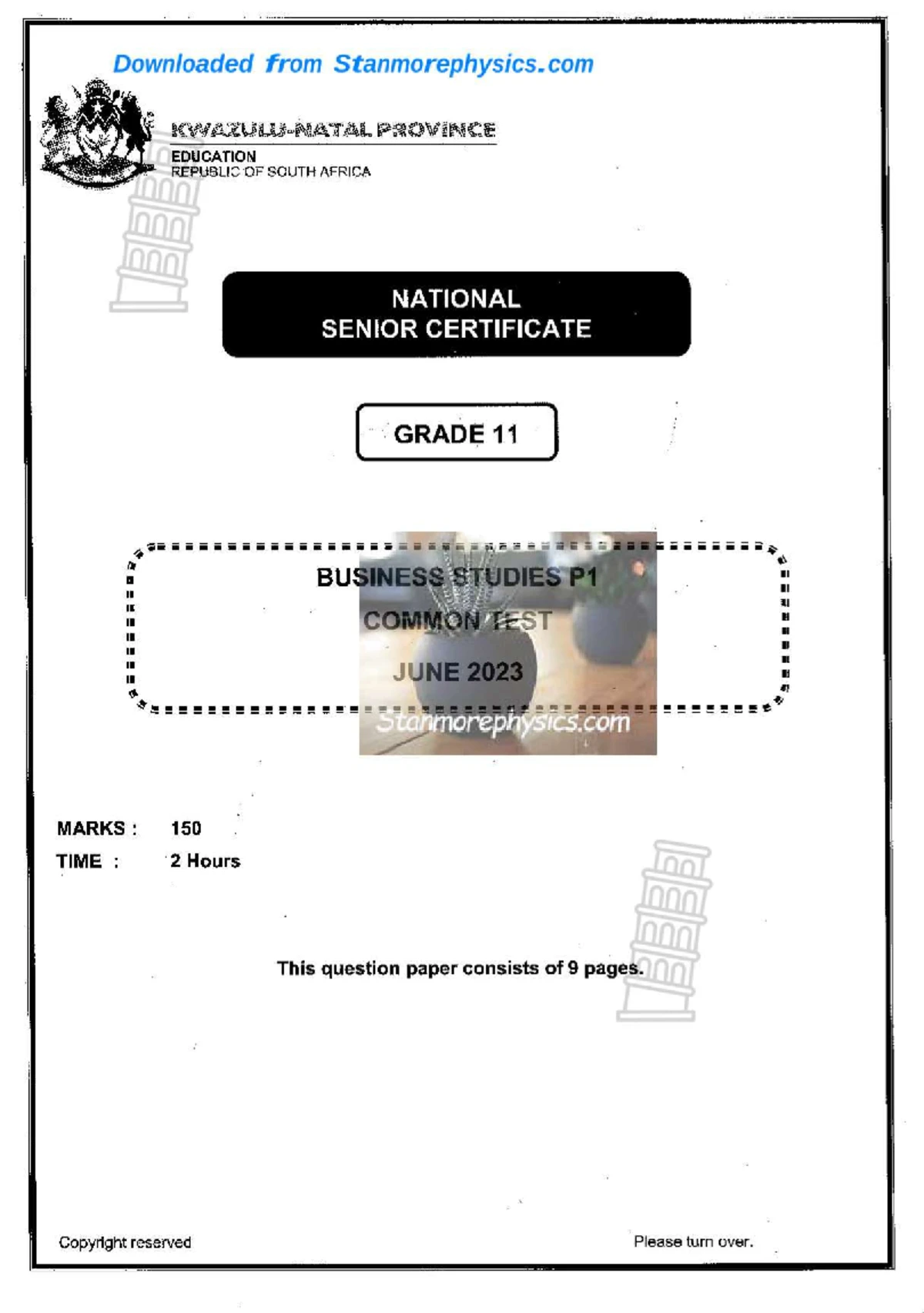 Tourism Grade 10 June 2024 Final Exam Question Paper - Studocu
