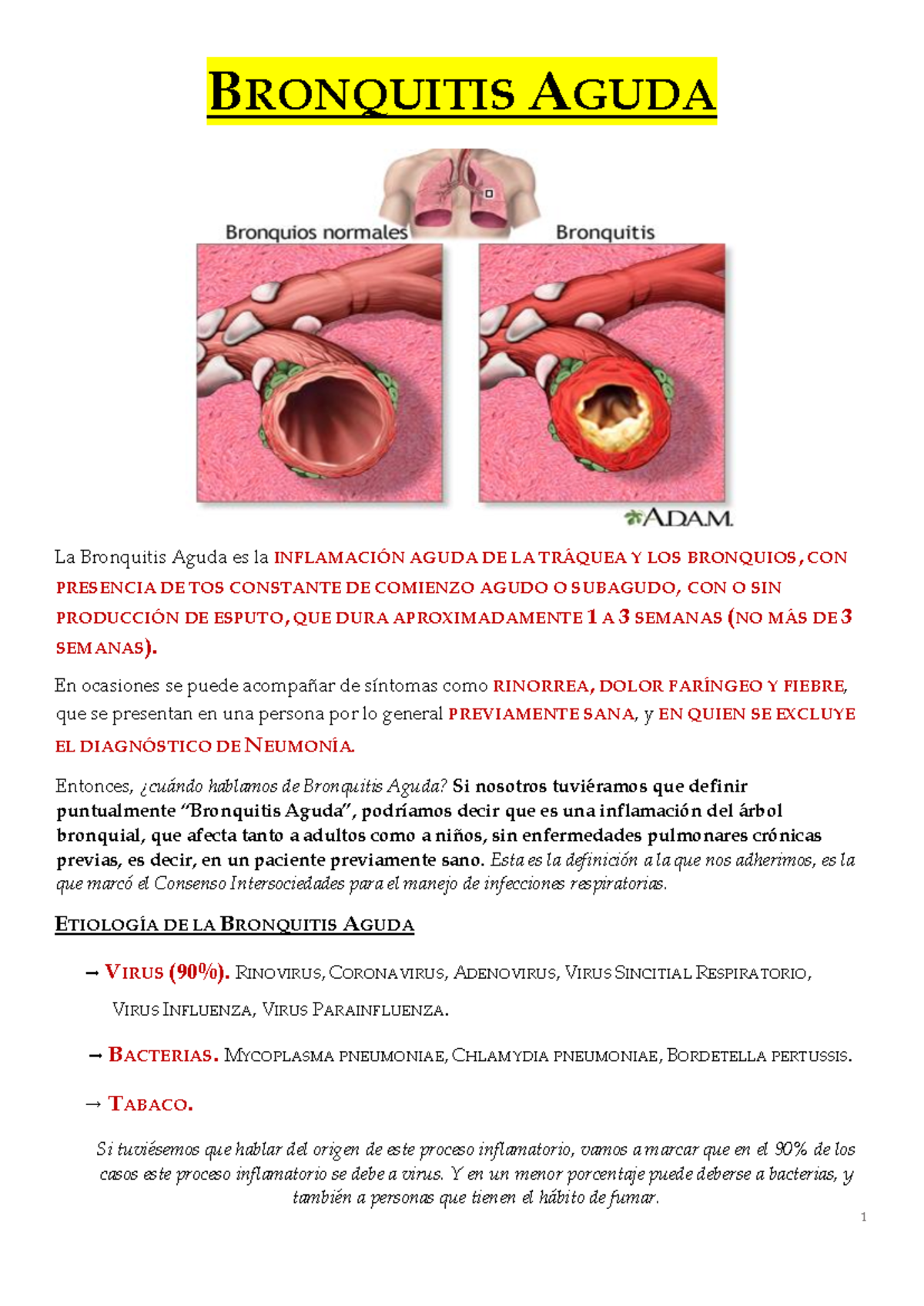 06 - Bronquitis Aguda, Bronquiectasias, Bronquiolitis, Fibrosis ...