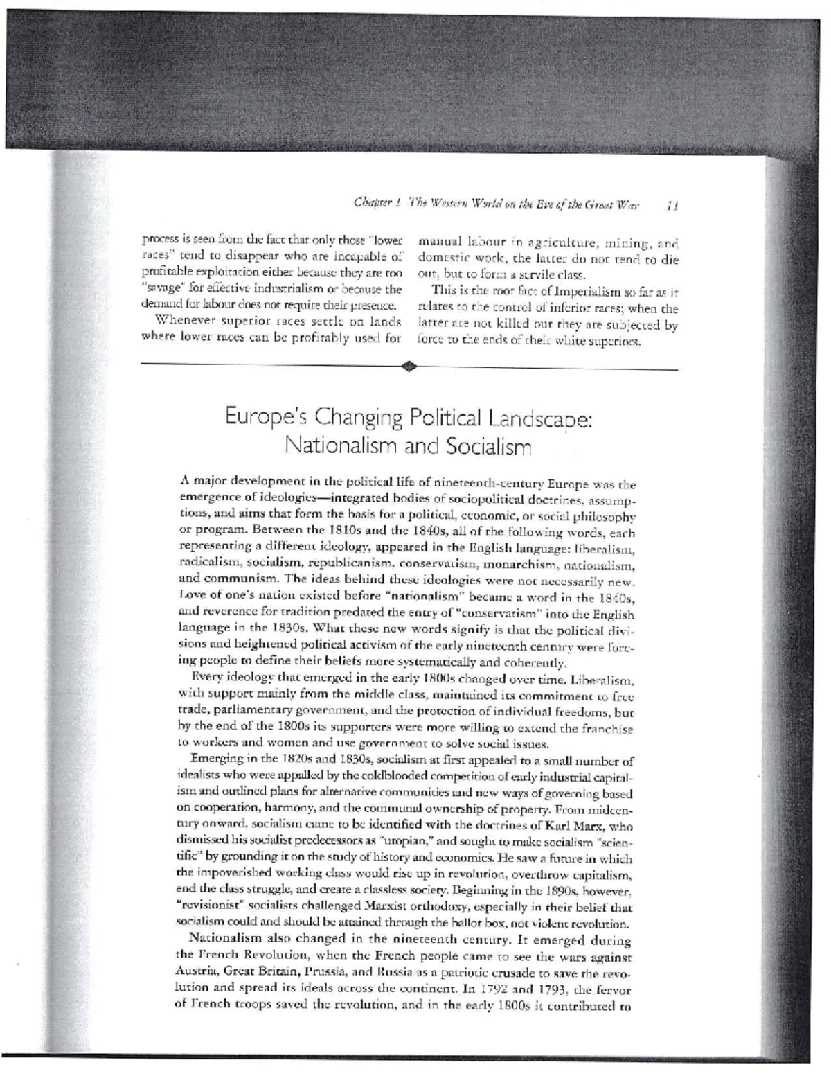 Lecture Notes on Nationalism and Socialism in 19th Century Europe - Studocu