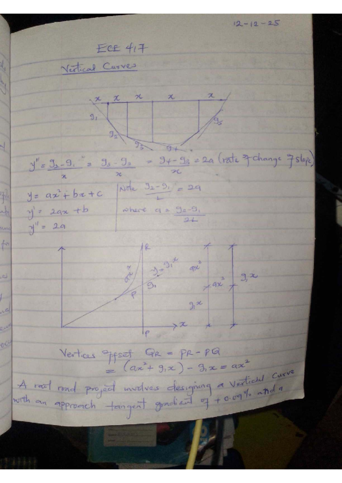 ECE 417 Vertical Curves: Design and Calculations for Railroads - Studocu