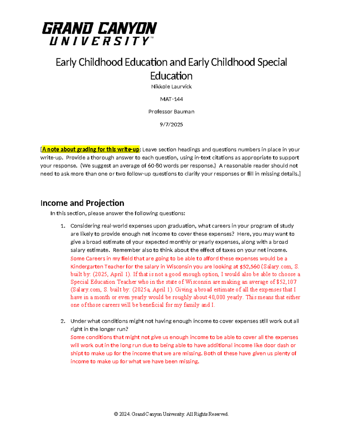 MAT-144-RS-Online-Major Assignment 2: Financial Planning Insights - Studocu