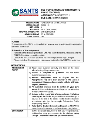 B-EDS 111 EDUCATION STUDIES 1:THEORIES OF CHILD DEVELOPMENT - 1 Always ...