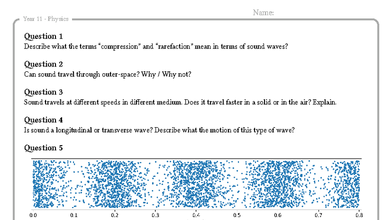 Year 11 Physics: Sound Waves Calculations Worksheet - Studocu