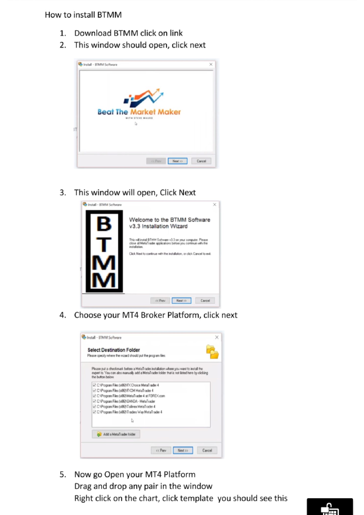 BTMM Installer Setup Guide by Steve Mauro - Studocu