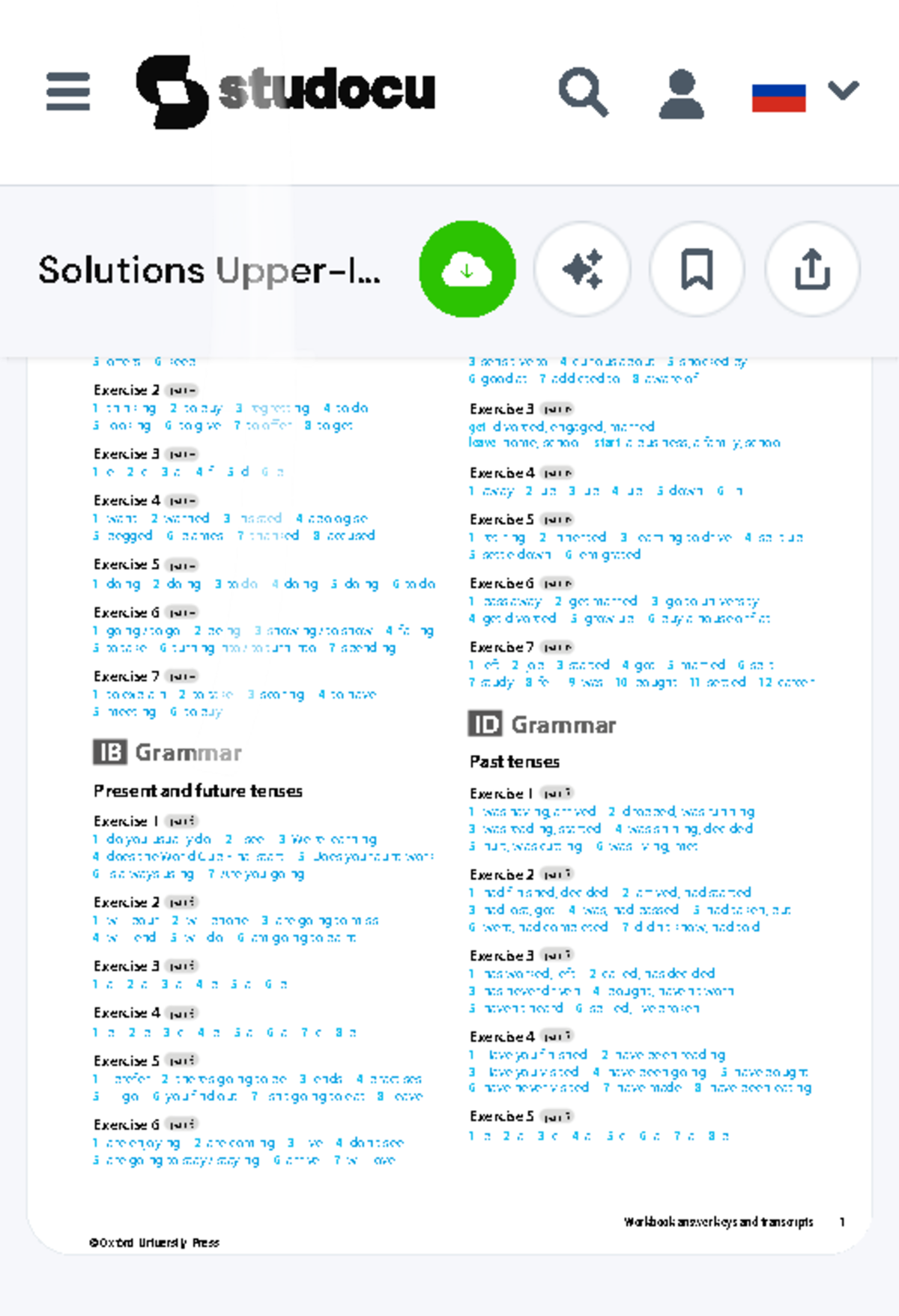 Solutions Upper-Intermediate 3ed Workbook Key & Transcripts - Studocu
