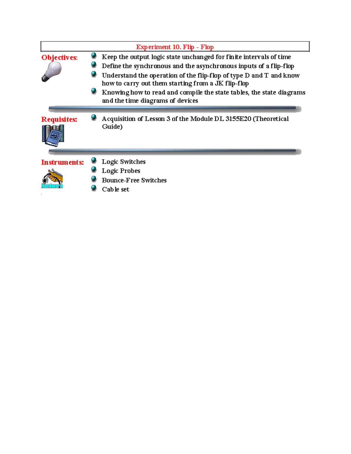 Flip-Flop Operations: Detailed Study for Experiment 10 (ECE 203) - Studocu