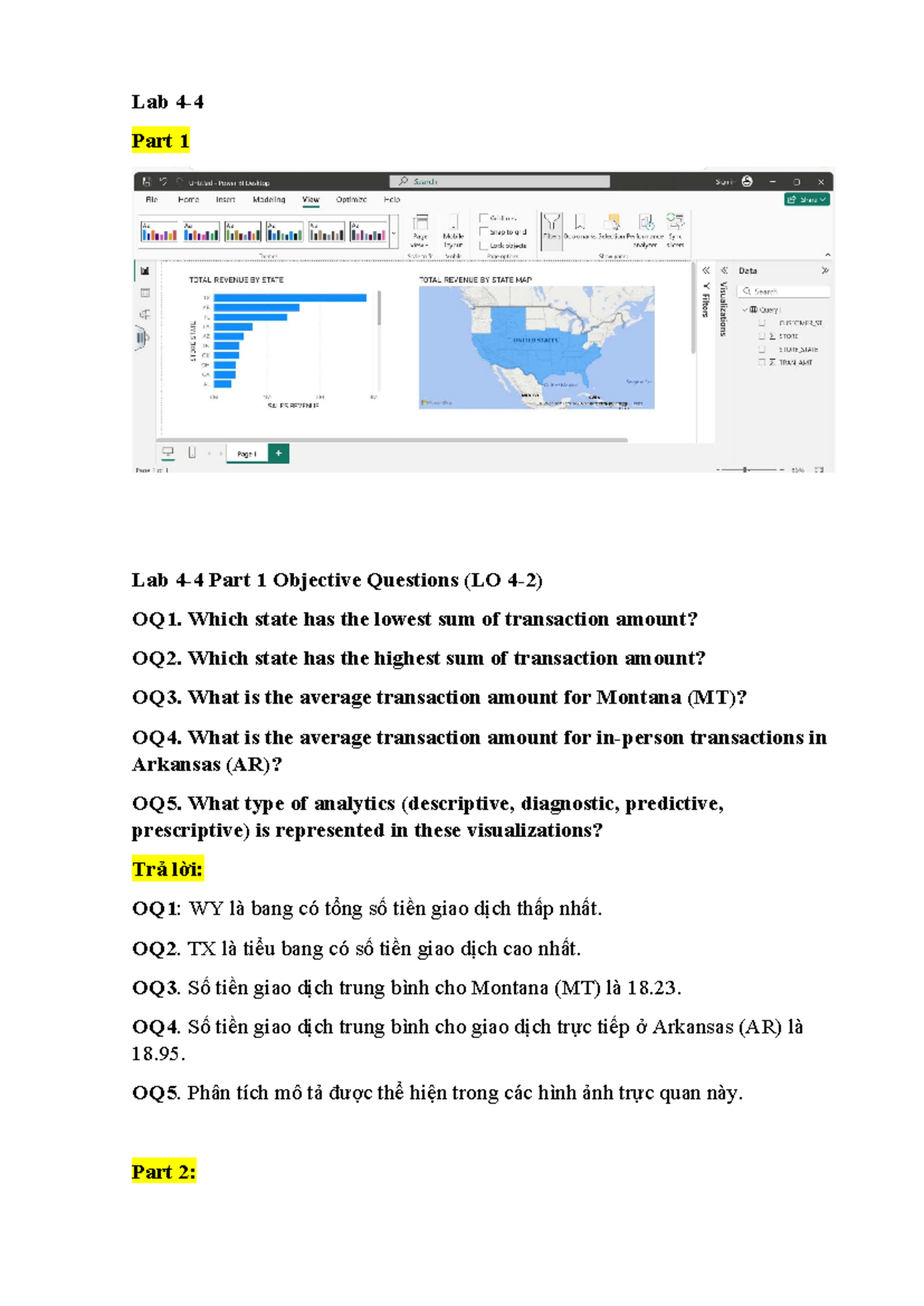 Lab 4-4 - Objective Questions and Answers for Part 1 - Studocu