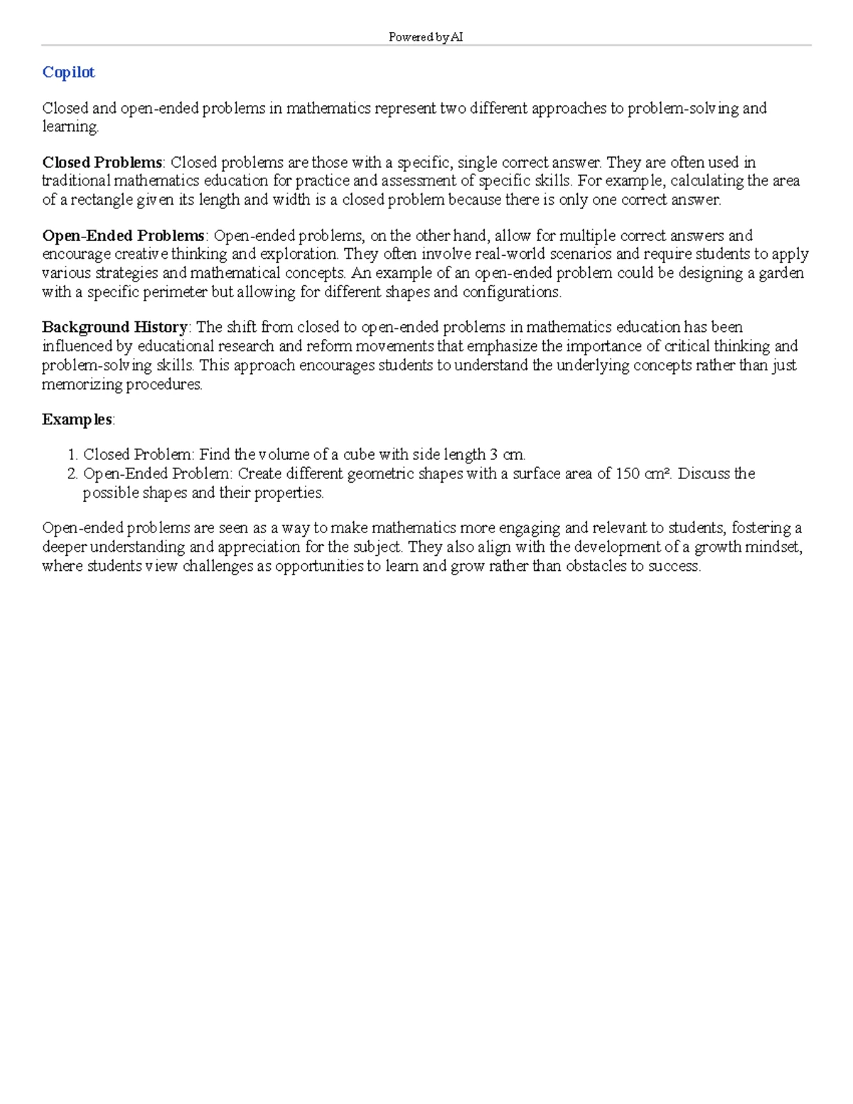 Open-ended vs Close-ended Problems: Understanding Key Differences - Studocu