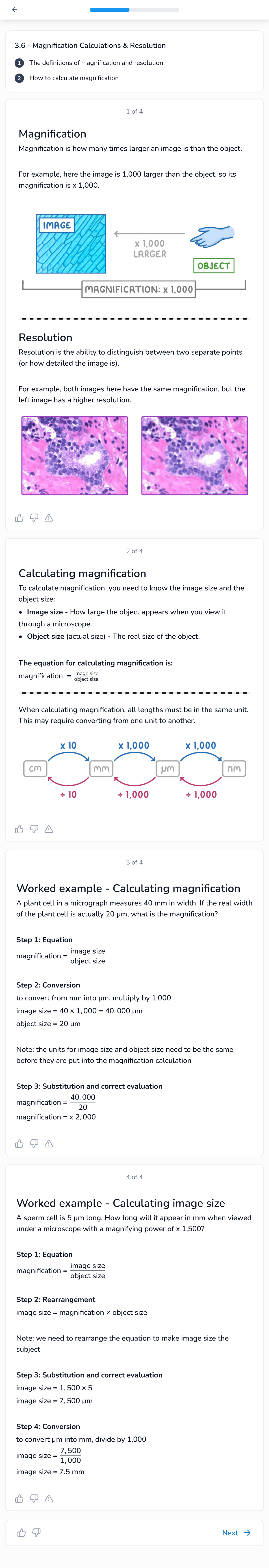 A-Level Biology AQA: Magnification & Resolution Revision Notes - Studocu