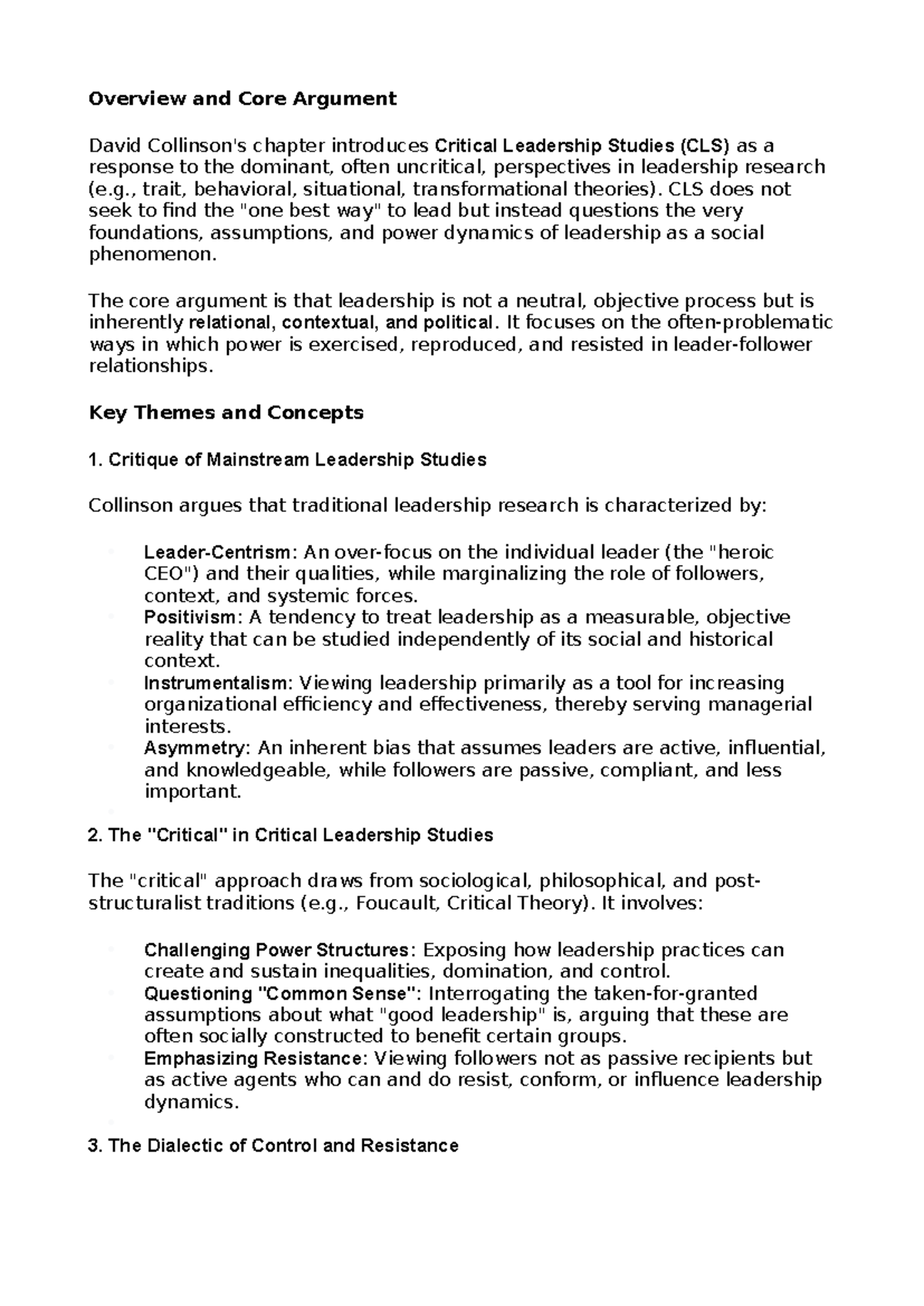 Critical Leadership Studies (CLS) Overview - Dysfunctional Leadership ...