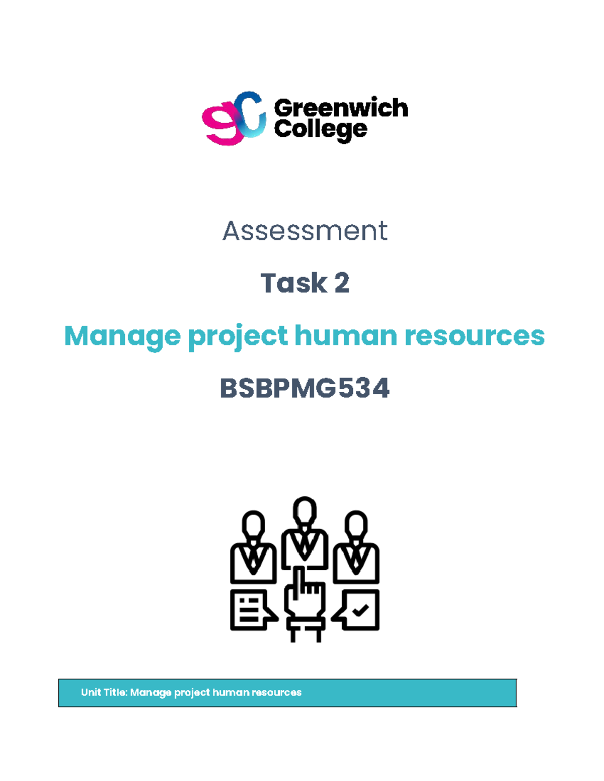 BSBPMG534 Final Exam: Managing Project Human Resources - Studocu