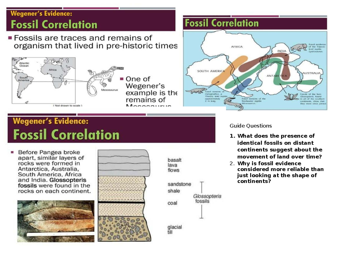 Guide Questions: Practice Notes on Continental Drift Theory - Studocu