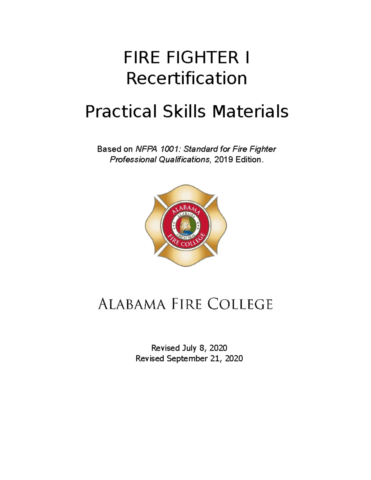 Ffi-Re Certification Skills: Practical Materials for Fire Fighter I ...