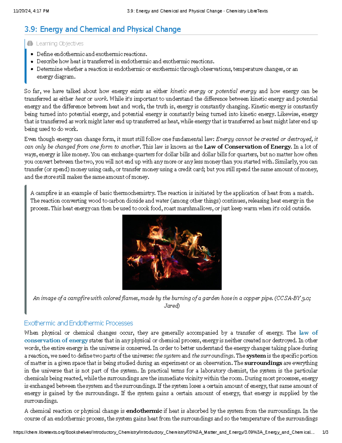 3.9: Understanding Energy Changes in Chemical Reactions - Chemistry ...