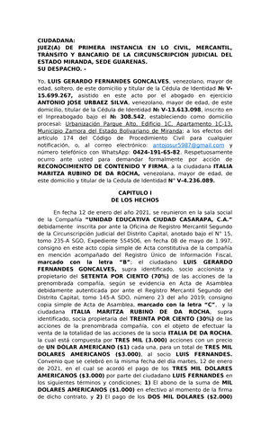 Modelo De Testamento Simple