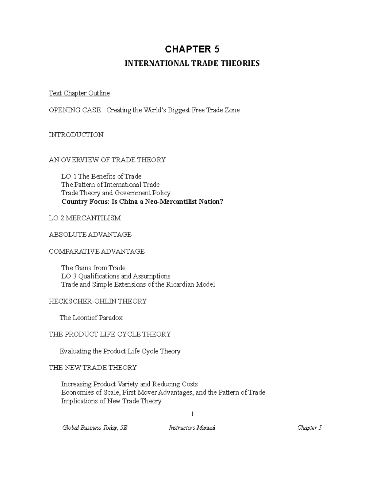 chapter 5 guidance for question and topics - CHAPTER 5 INTERNATIONAL ...