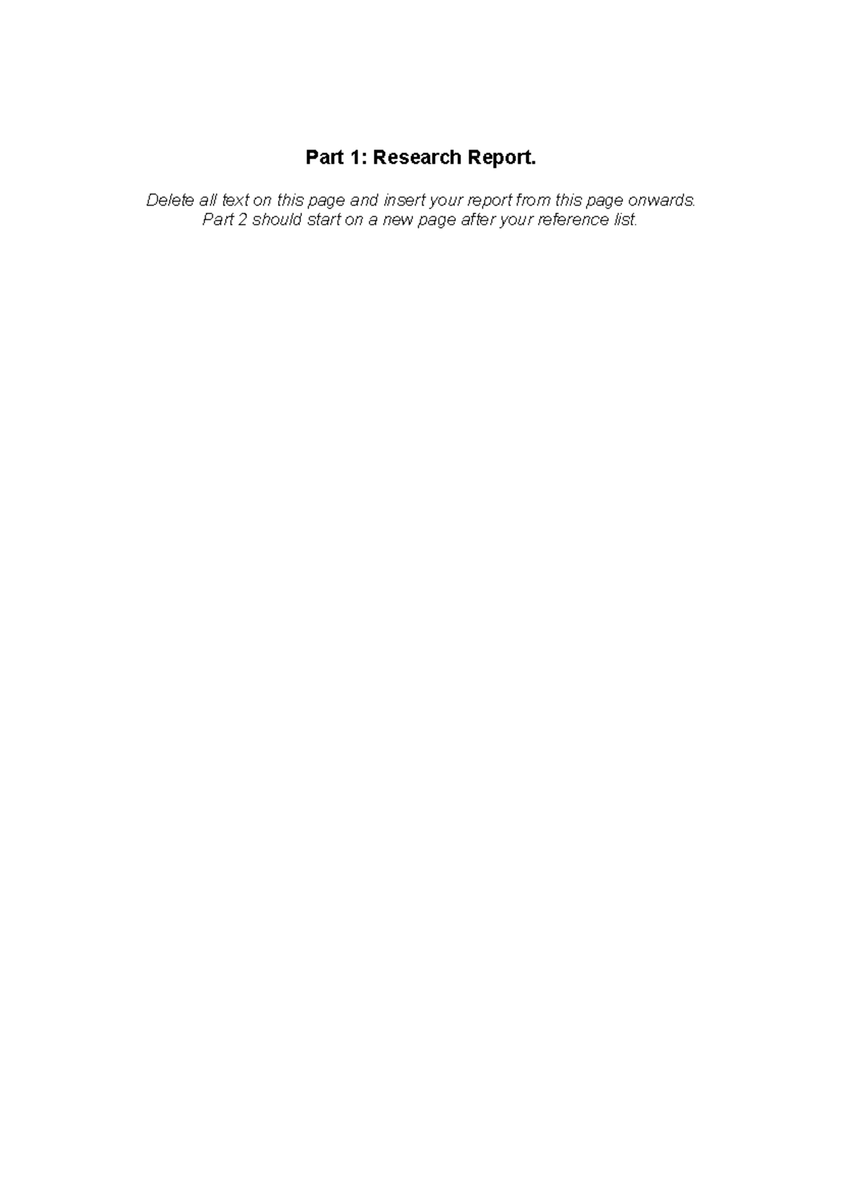 Week 10 GRR Submission Template: Research Report Part 1 - Studocu