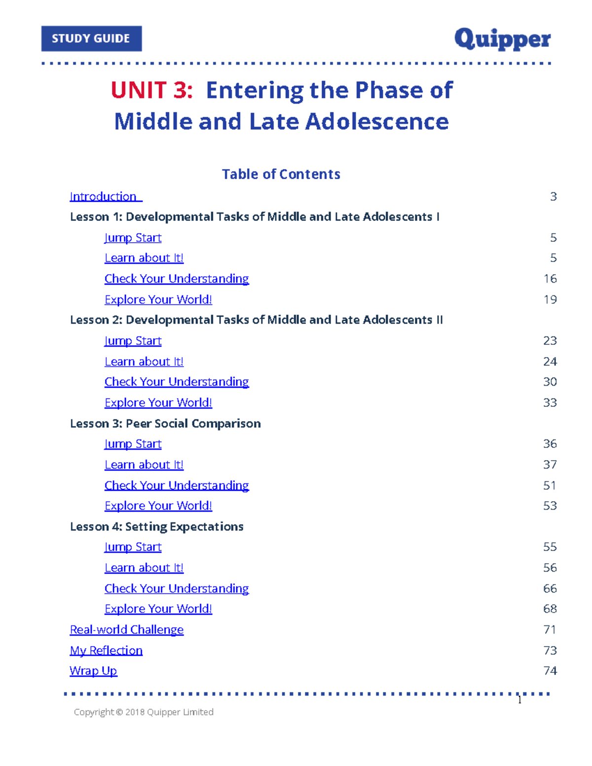 Perdev 11/12 UNIT 3: Embracing Middle and Late Adolescence - Studocu