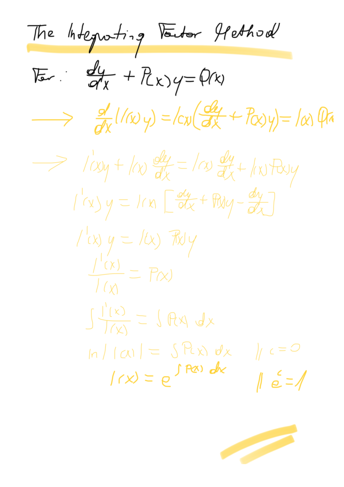 The Integrating Factor Method - Differential- und Integralrechnung (MSE ...