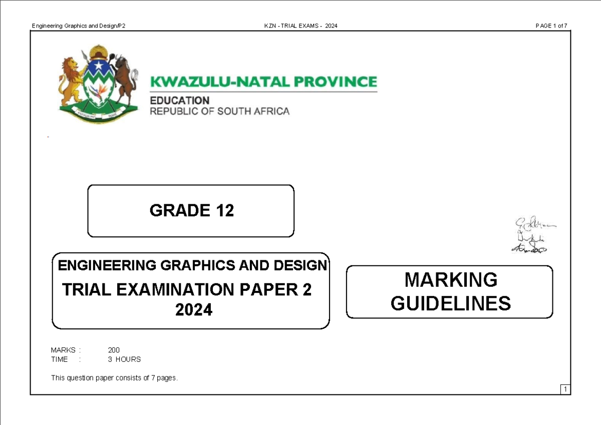 G12 TP2 2024 MG - Past papers - GRADE 12 ENGINEERING GRAPHICS AND ...