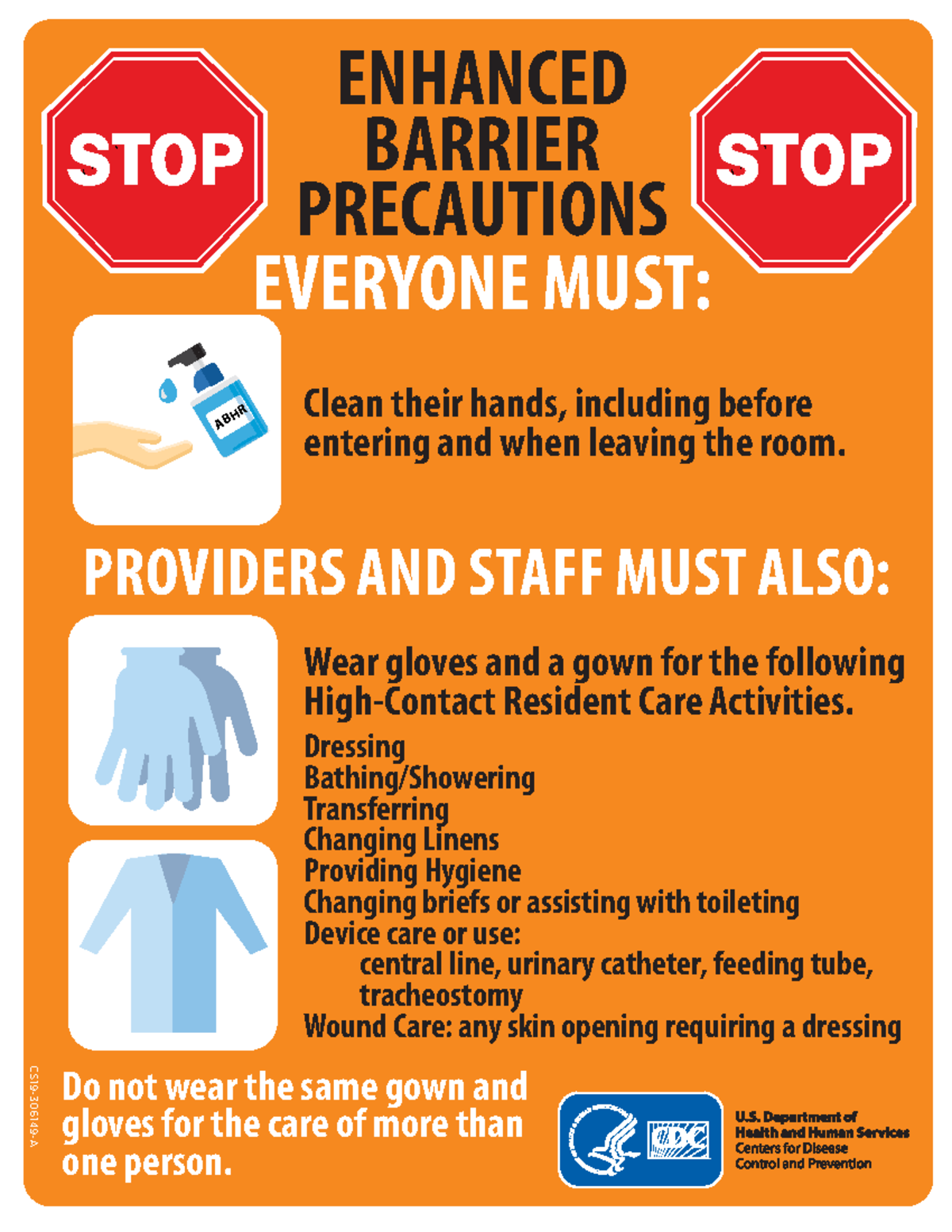 Enhanced barrier precautions sign - ENHANCED BARRIER PRECAUTIONS ...