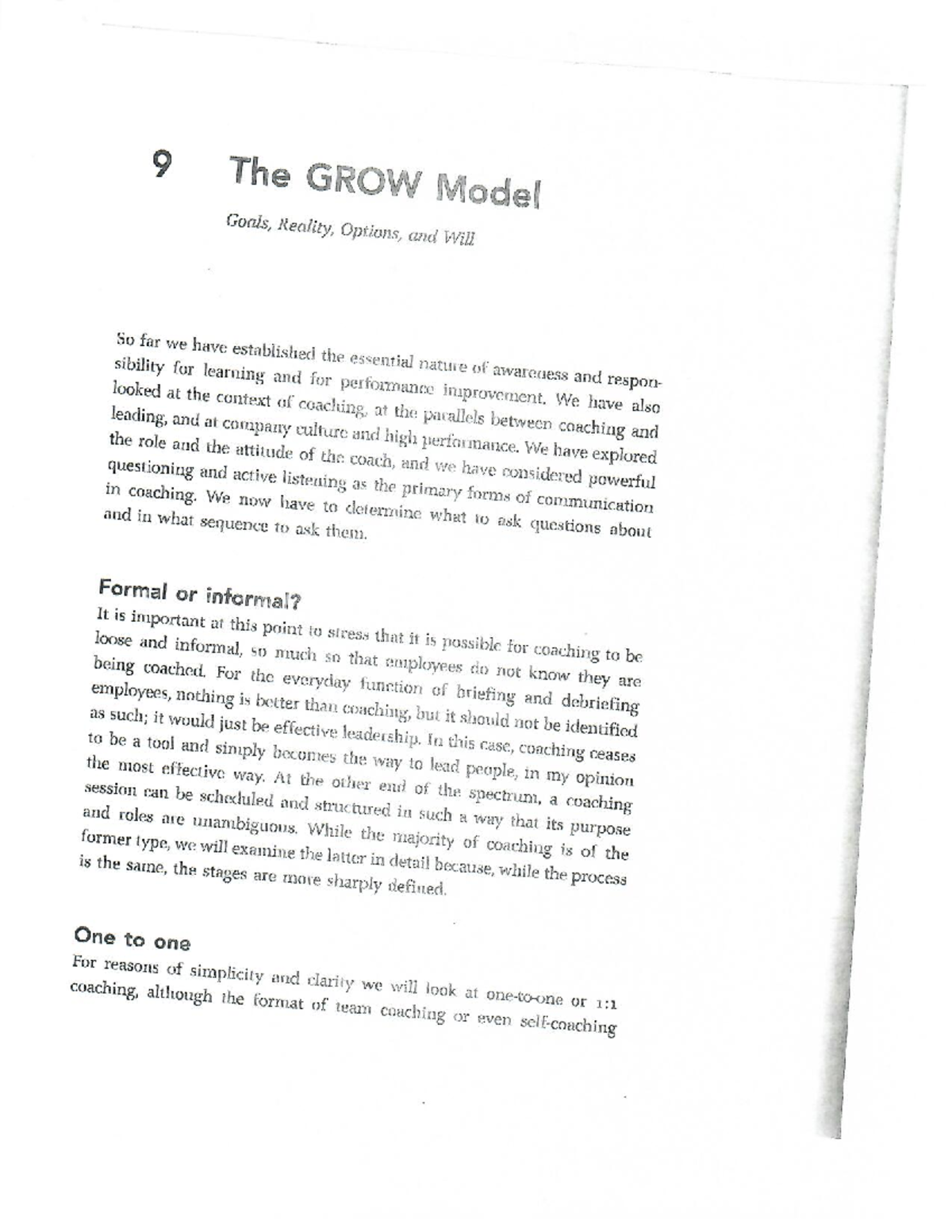 The GROW Model: Goals, Reality, Options, and Will Explained - Studocu