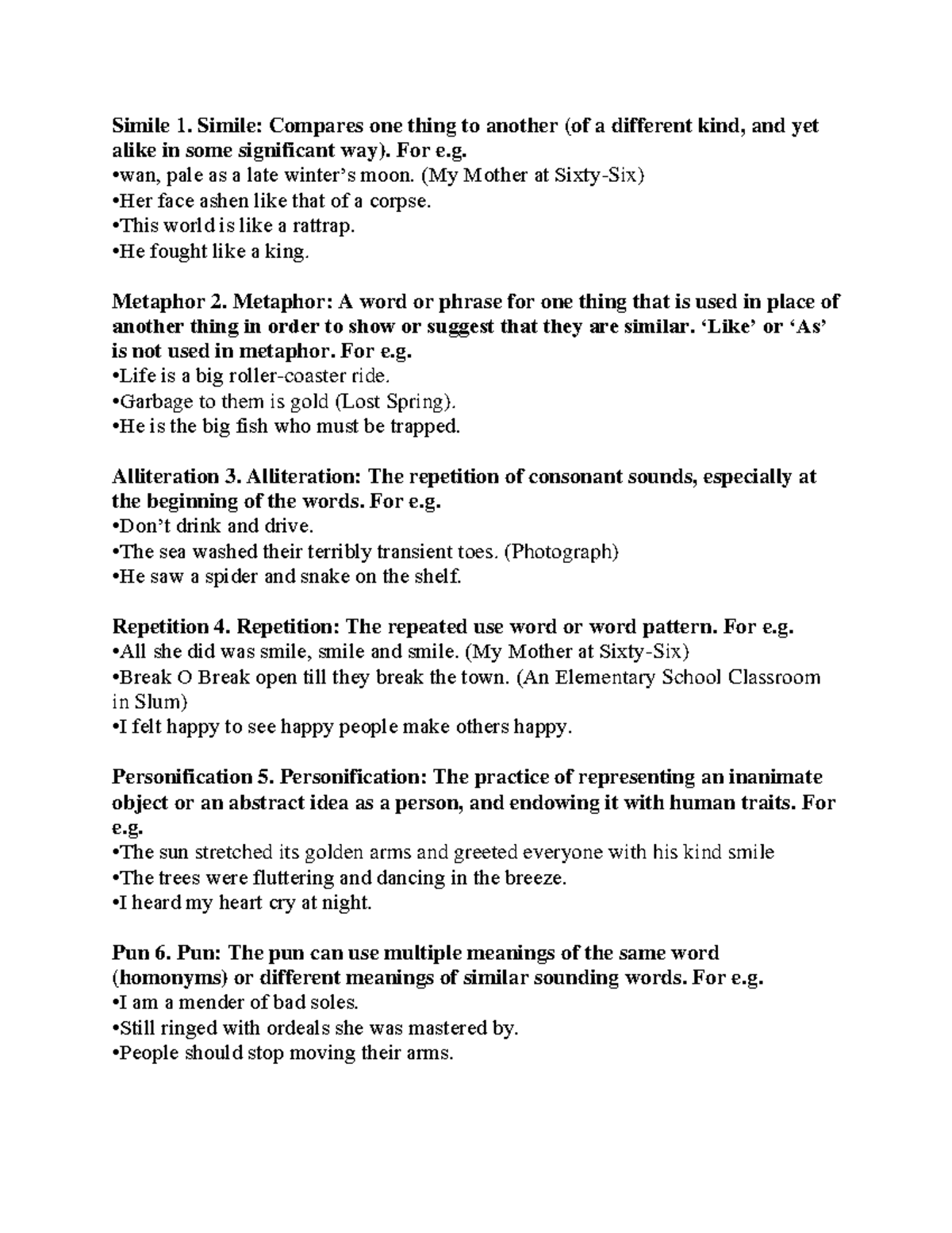 CBSE Class 12 English Poetic Devices ( Class 12 CBSE) (z-lib - Simile 1 ...