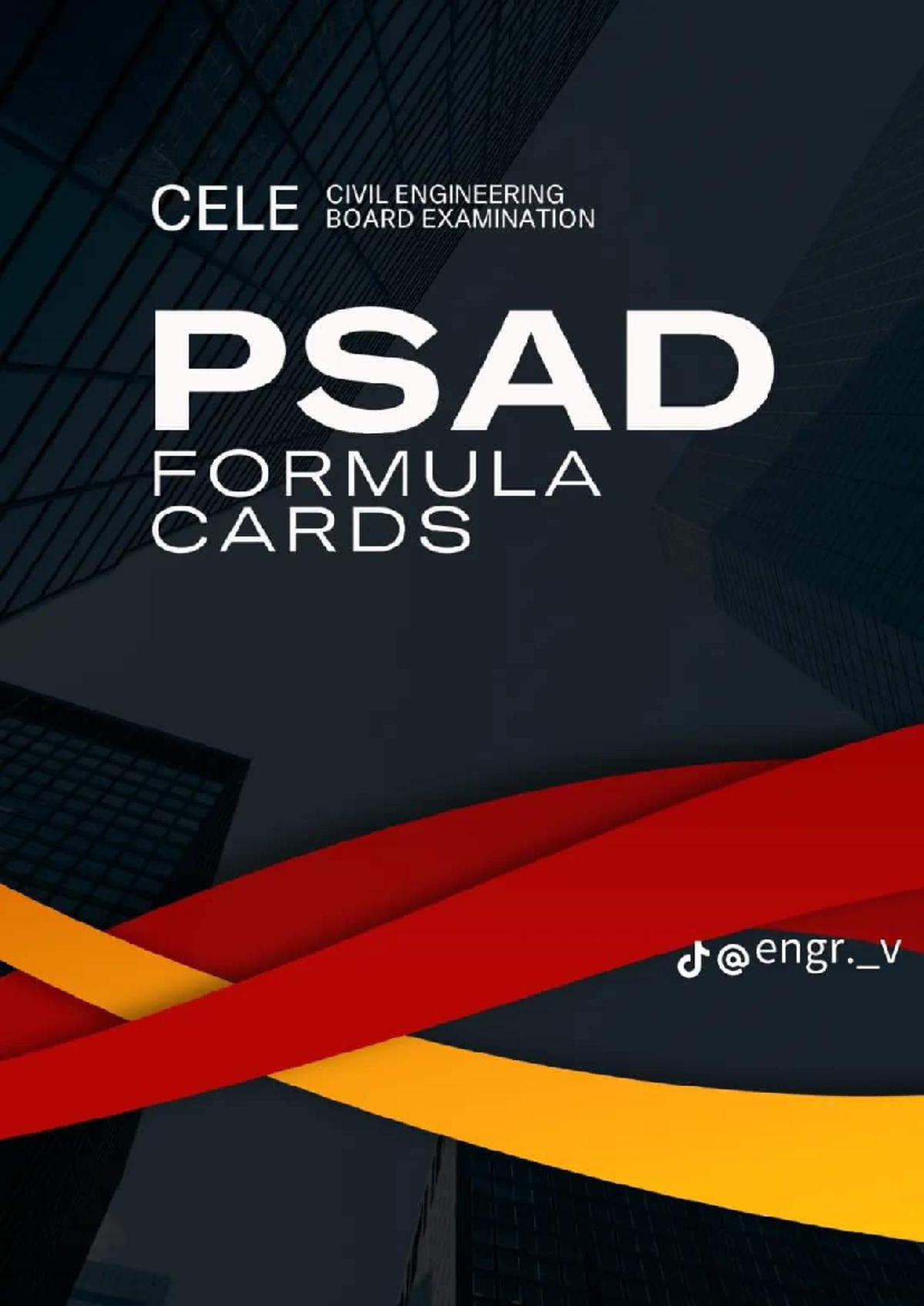 PSAD - Civil Engineering Formula Cards for Board Exam Preparation - Studocu