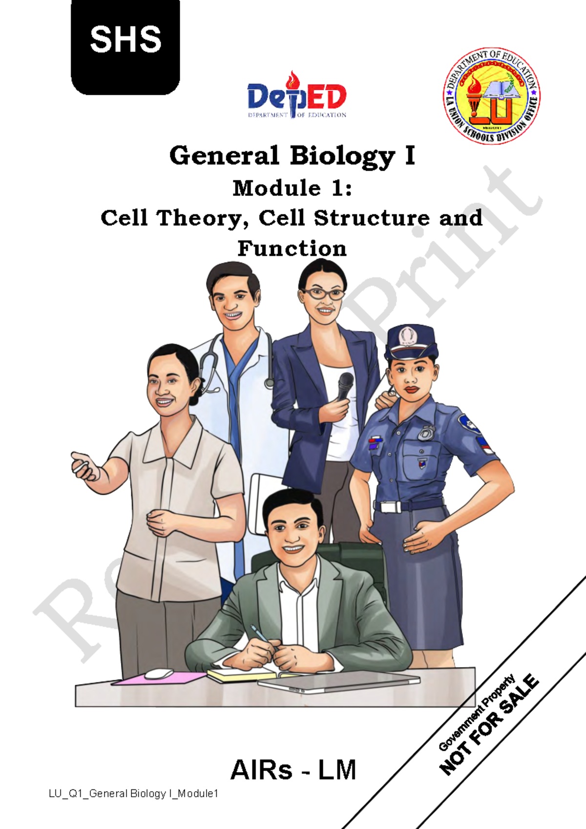Gen Bio 1 Q1 Mod1 - Cell Theory, Structure & Function Overview - Studocu