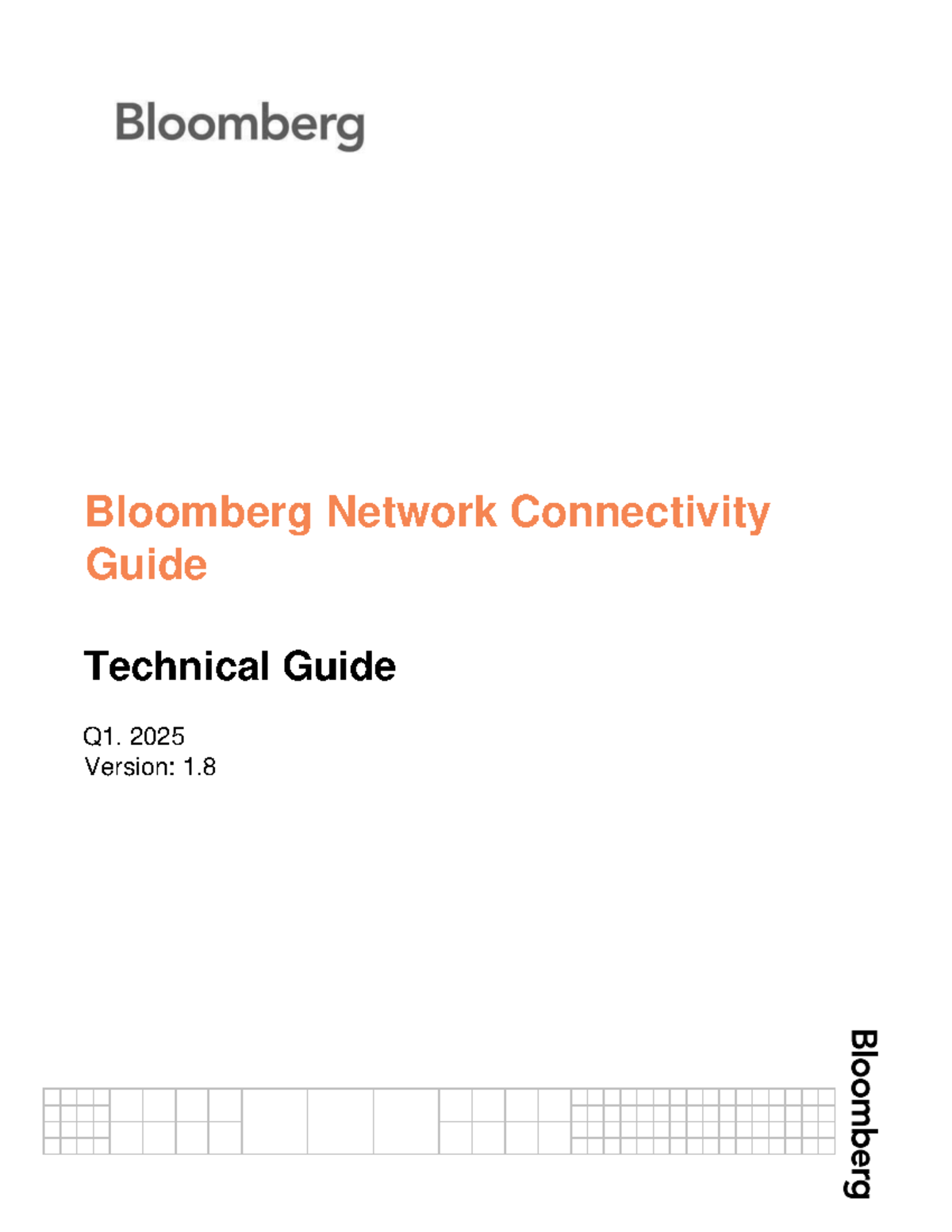 Bloomberg Network Connectivity Guide: Technical Specifications Q1 2025 ...