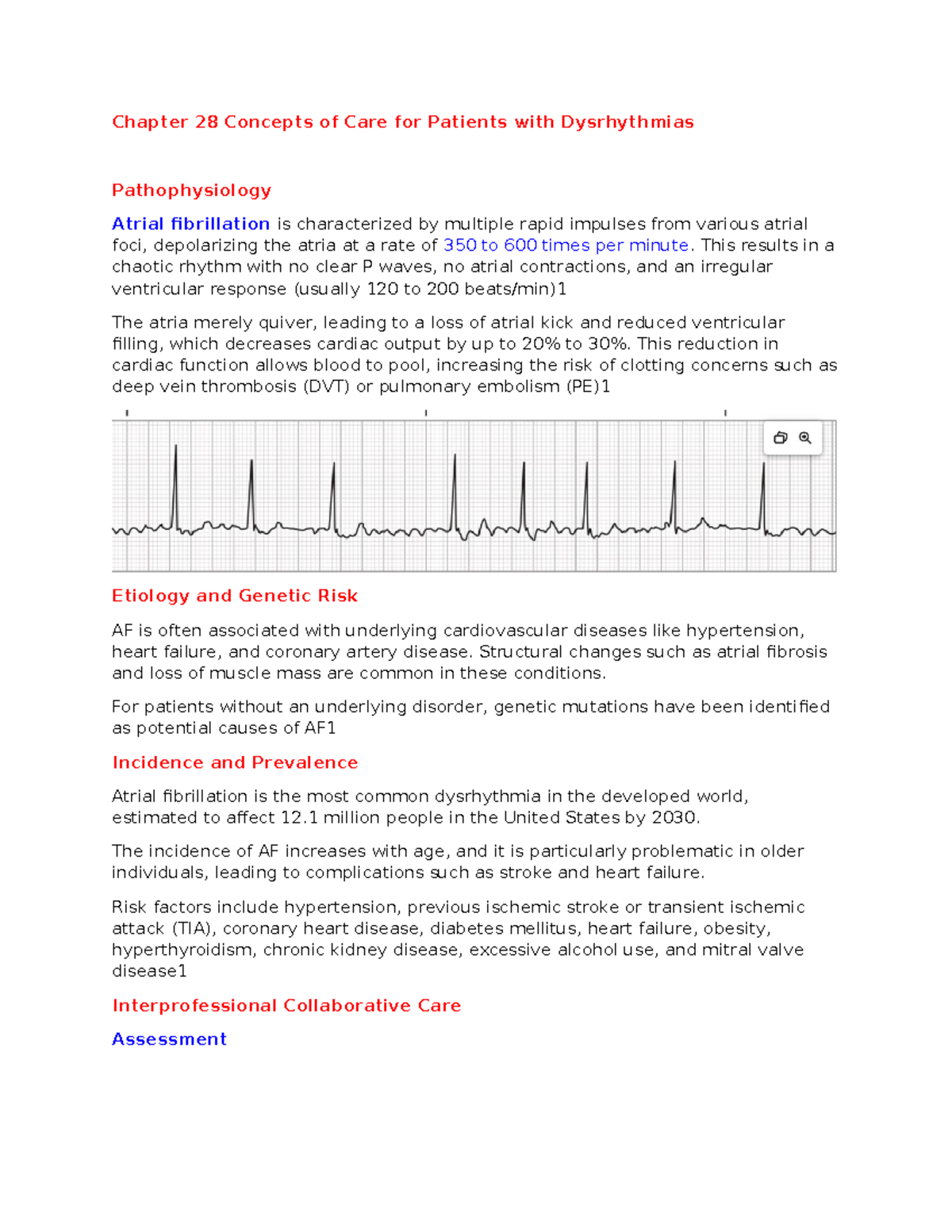 Chapter 28 Dysrythmias med Surg - Chapter 28 Concepts of Care for Patients with Dysrhythmias ...