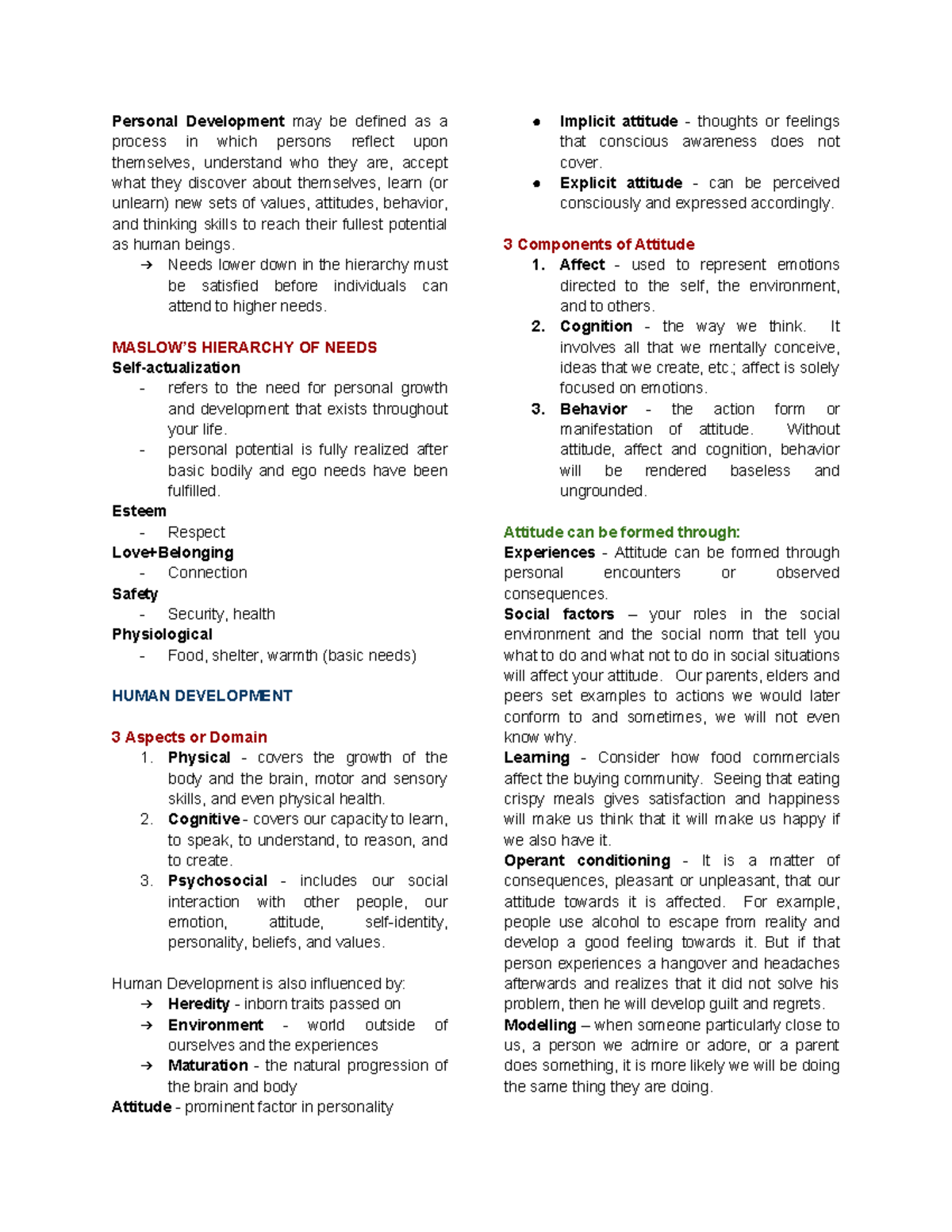 Perdev-Reviewer: Insights on Personal Development and Growth - Studocu