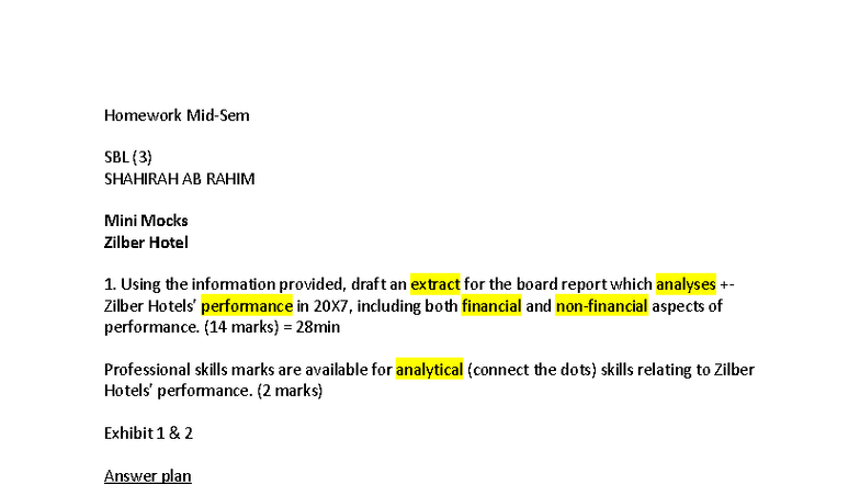 Homework SBL (3) - Performance Analysis & Acquisition Evaluation - Studocu