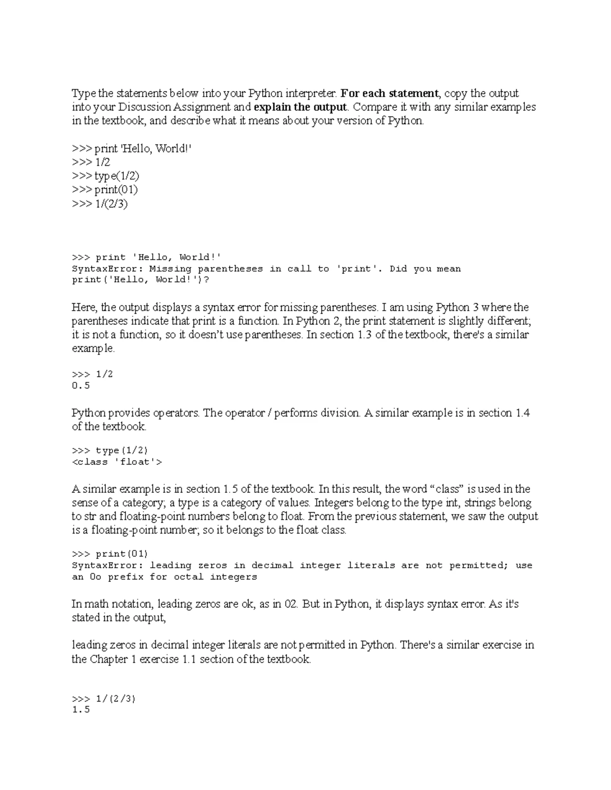 Cs 1101 Discussion Forum Unit 1 Cs1101 Programming Fundamentals